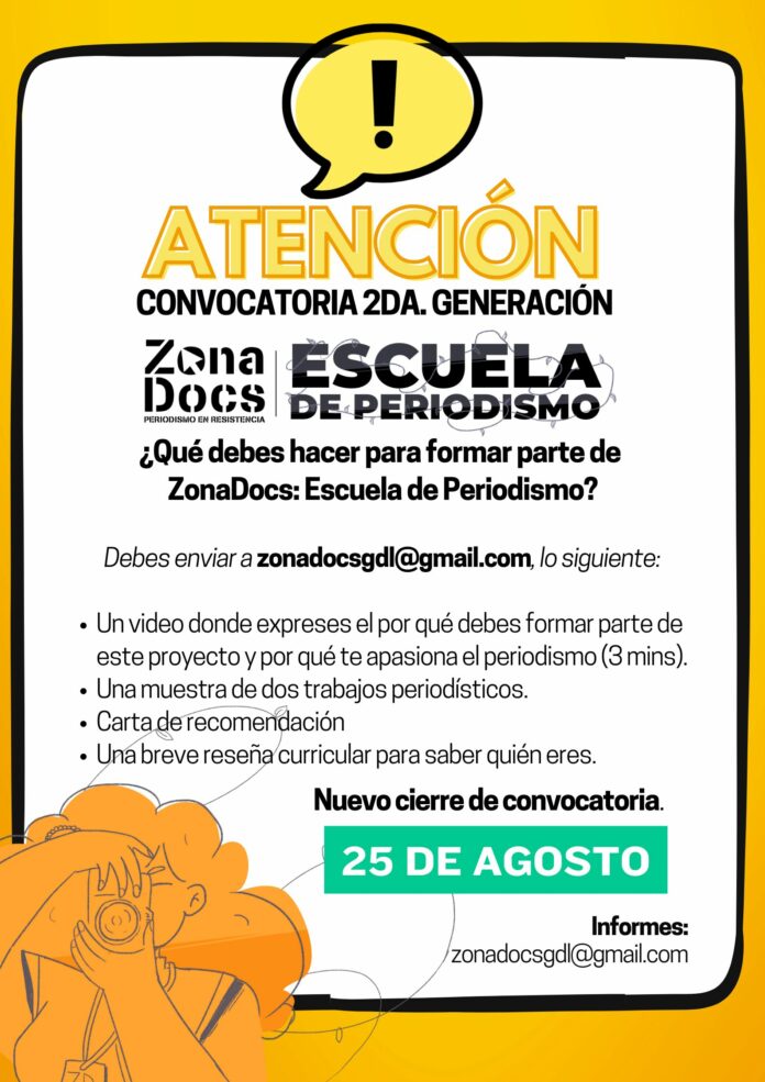 Inscríbete a la 2da. Generación de “ZonaDocs: Escuela de Periodismo” | Zona Docs
