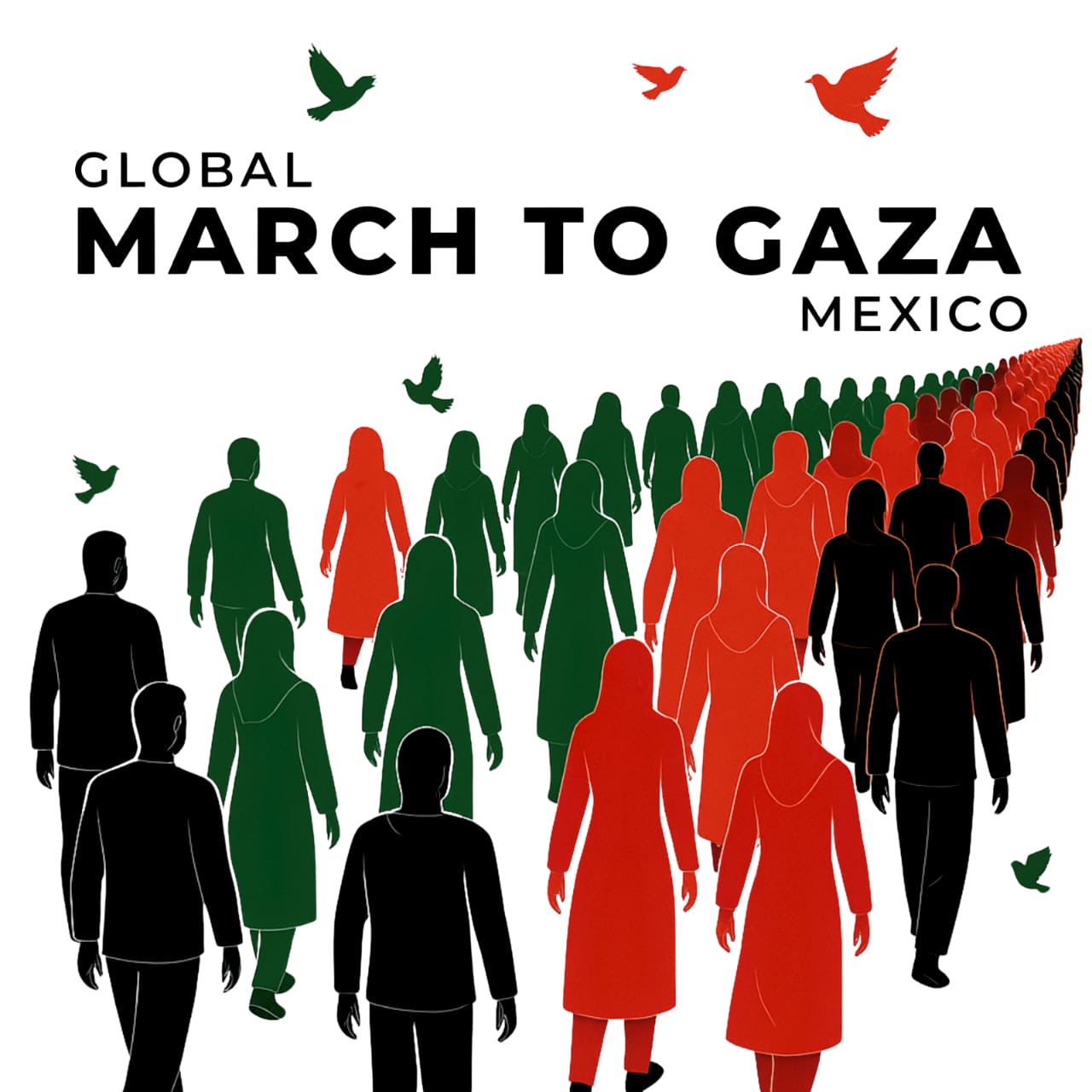 Delegación mexicana se suma a la Marcha Global a Gaza | Zona Docs